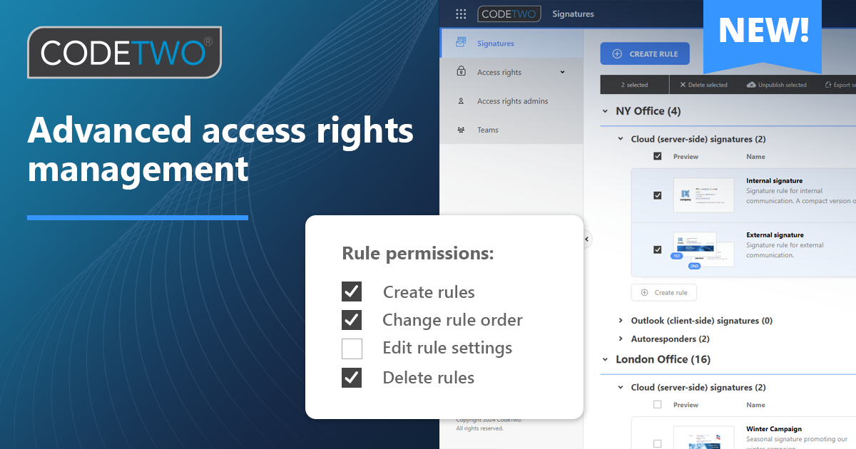 Zaawansowane delegowanie zarządzania podpisami email