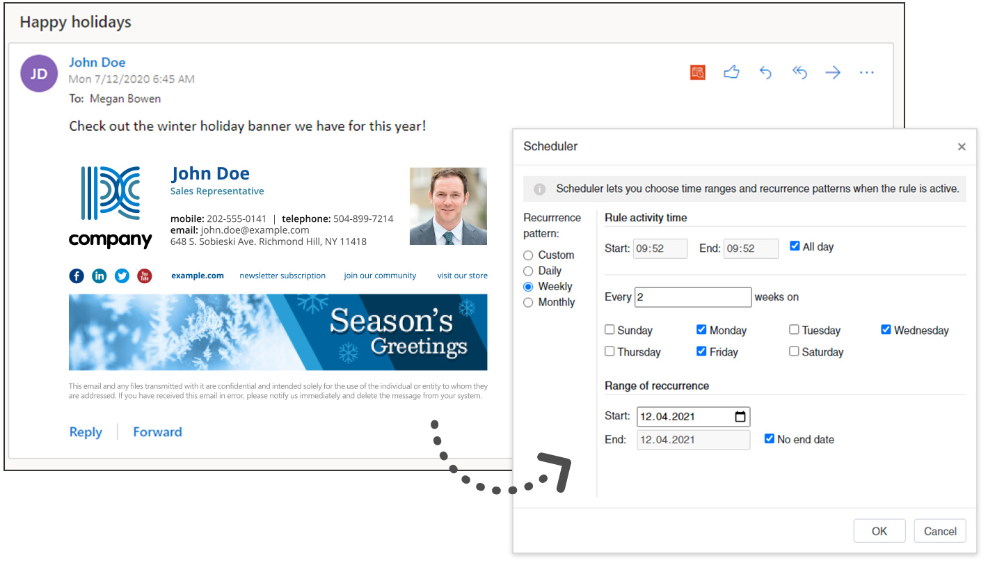 CodeTwo Email Signatures for Office 365 - Zastosowania