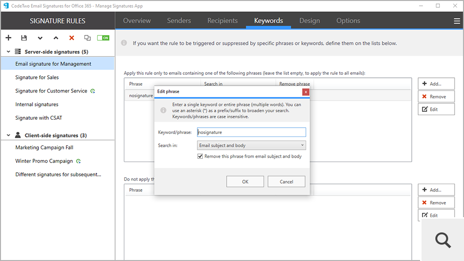 CodeTwo Email Signatures for Office 365 – Filmy i screenshoty