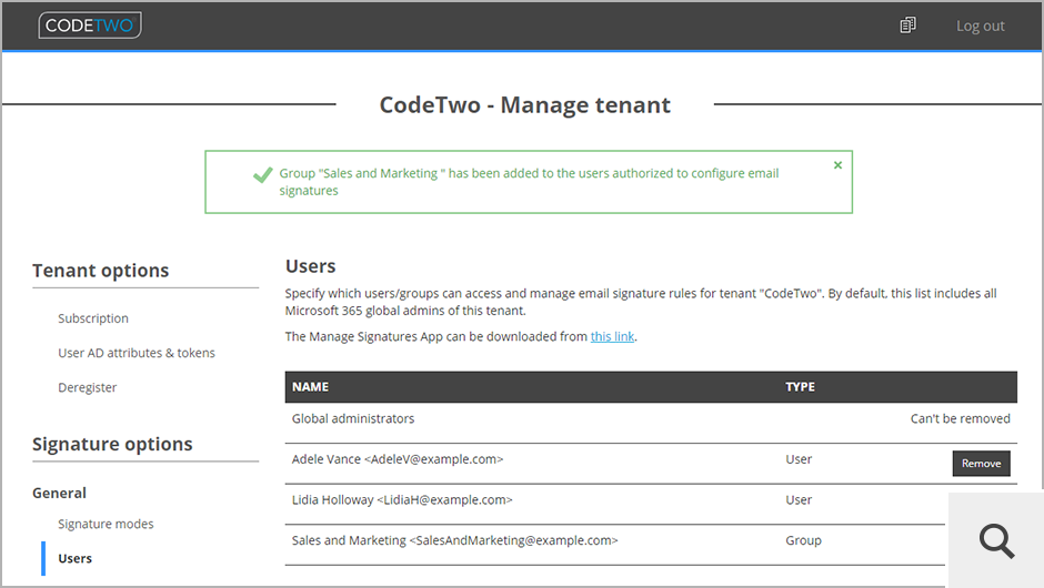 CodeTwo Email Signatures for Office 365 – Filmy i screenshoty