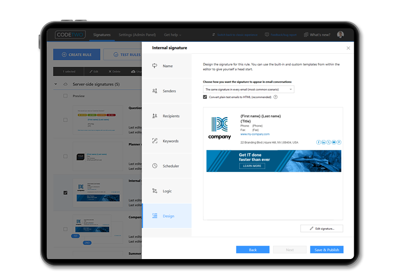 Podpisy email i noty prawne w Office 365 (Microsoft 365)