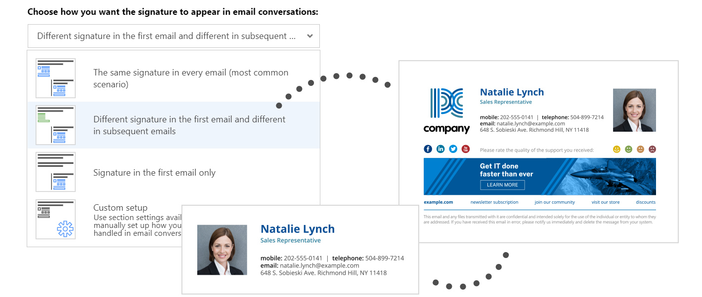 CodeTwo Email Signatures 365 - Zastosowania
